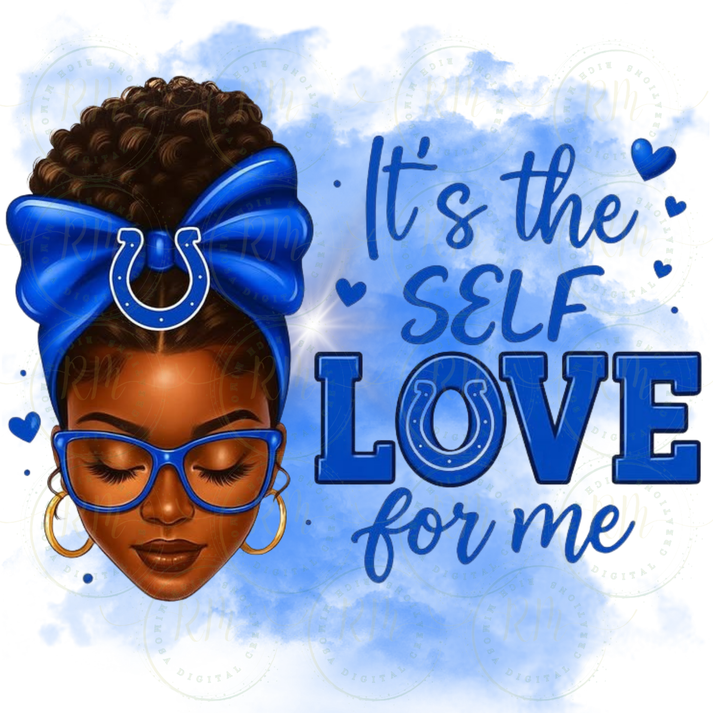Self Love PNG Clipart | Blue Affirmation Digital Download | Afro Woman ...